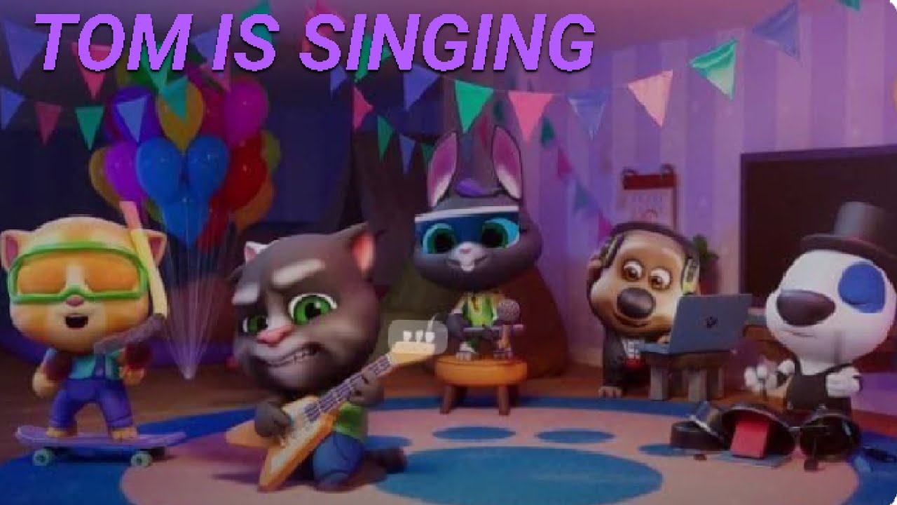 Tom and his friends is sing a song and full music #talkingtom2 # ...