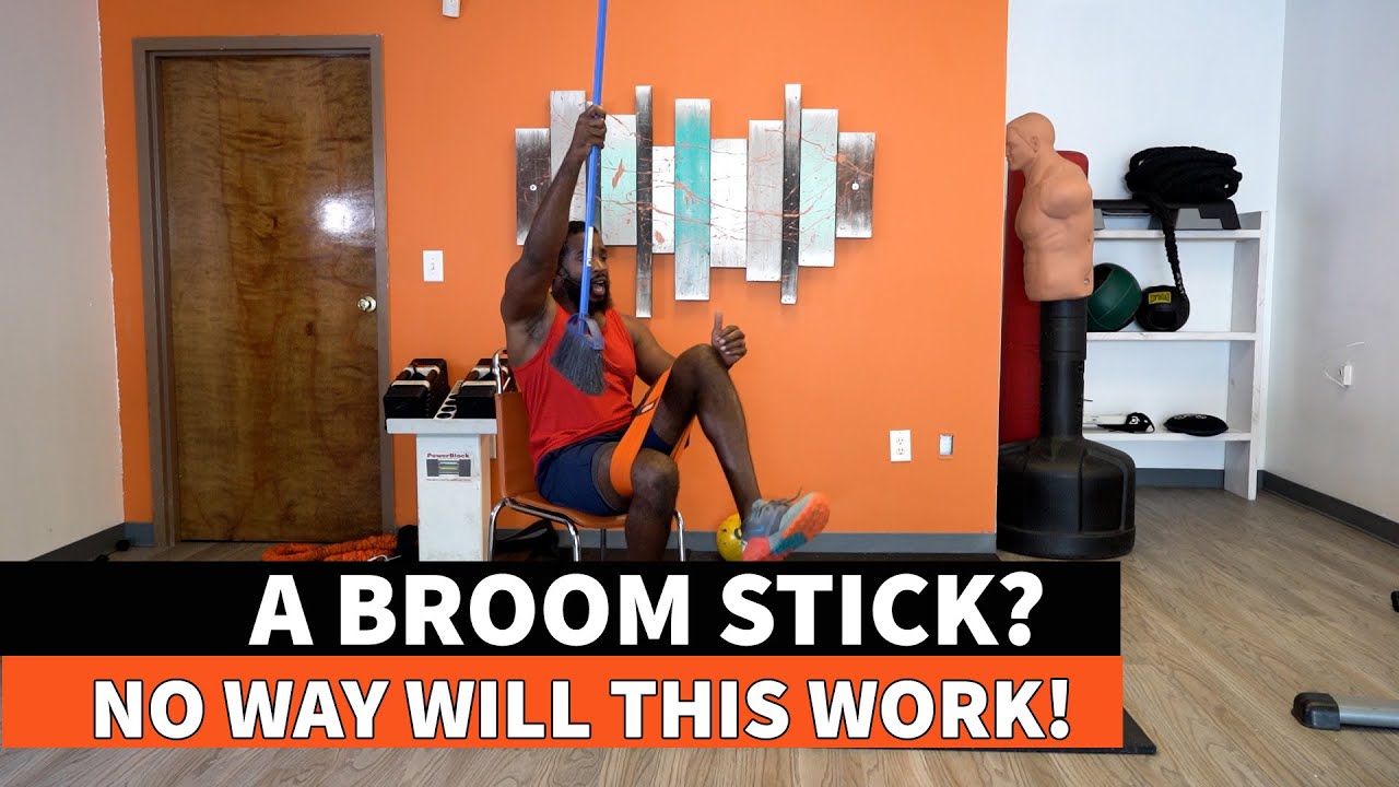 10-Minute Chair Workout With A Broom? - YouTube