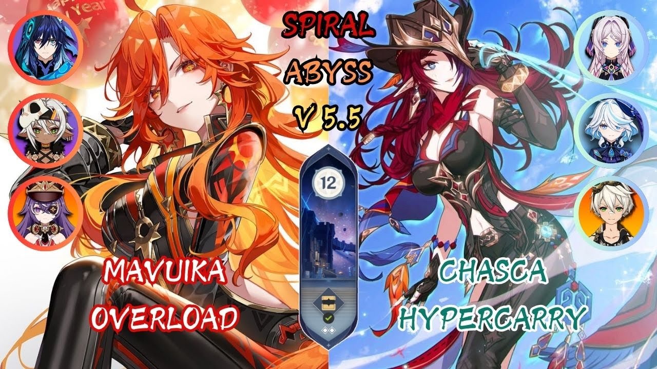 Mavuika Overload & Chasca Hypercarry | Abyss 5.5 | Floor 12 | Genshin ...