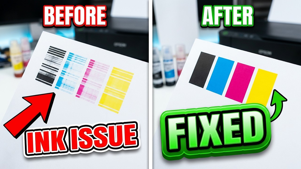 How to Fix Ink Issues on Epson L3110, L3210, L3250, L3150, and Similar ...