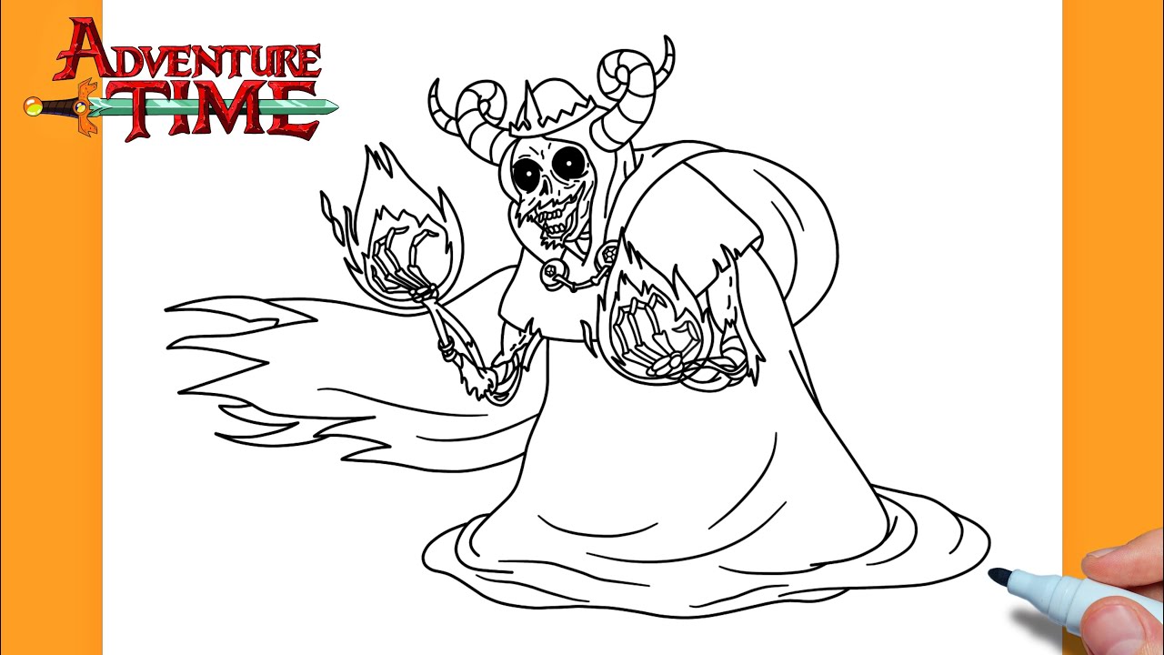 How to draw a Lich from Adventure Time easy step by step - YouTube