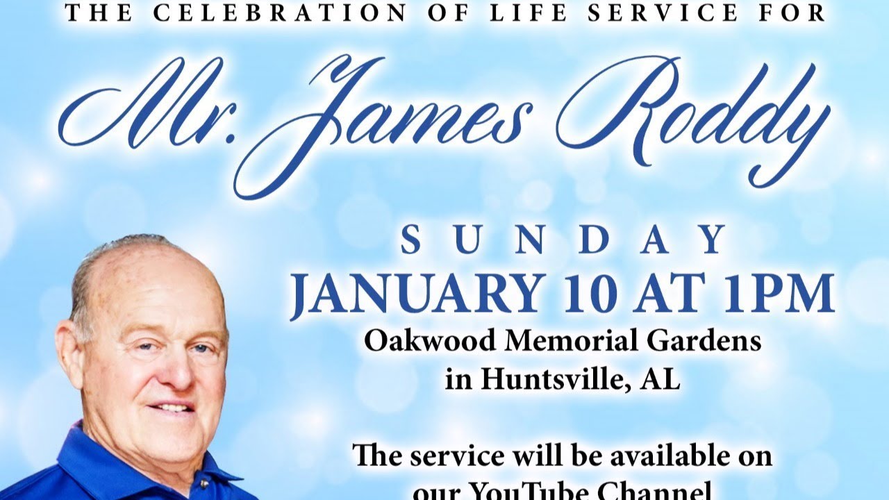 (FULL) Celebration of Life Service for Mr. James Roddy - 01/10/21 - YouTube