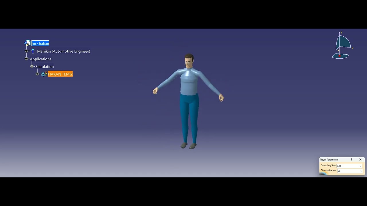 Catia V5 HUMAN BODY SIMULATION SAMPLE tmzhakan HT Technology - YouTube