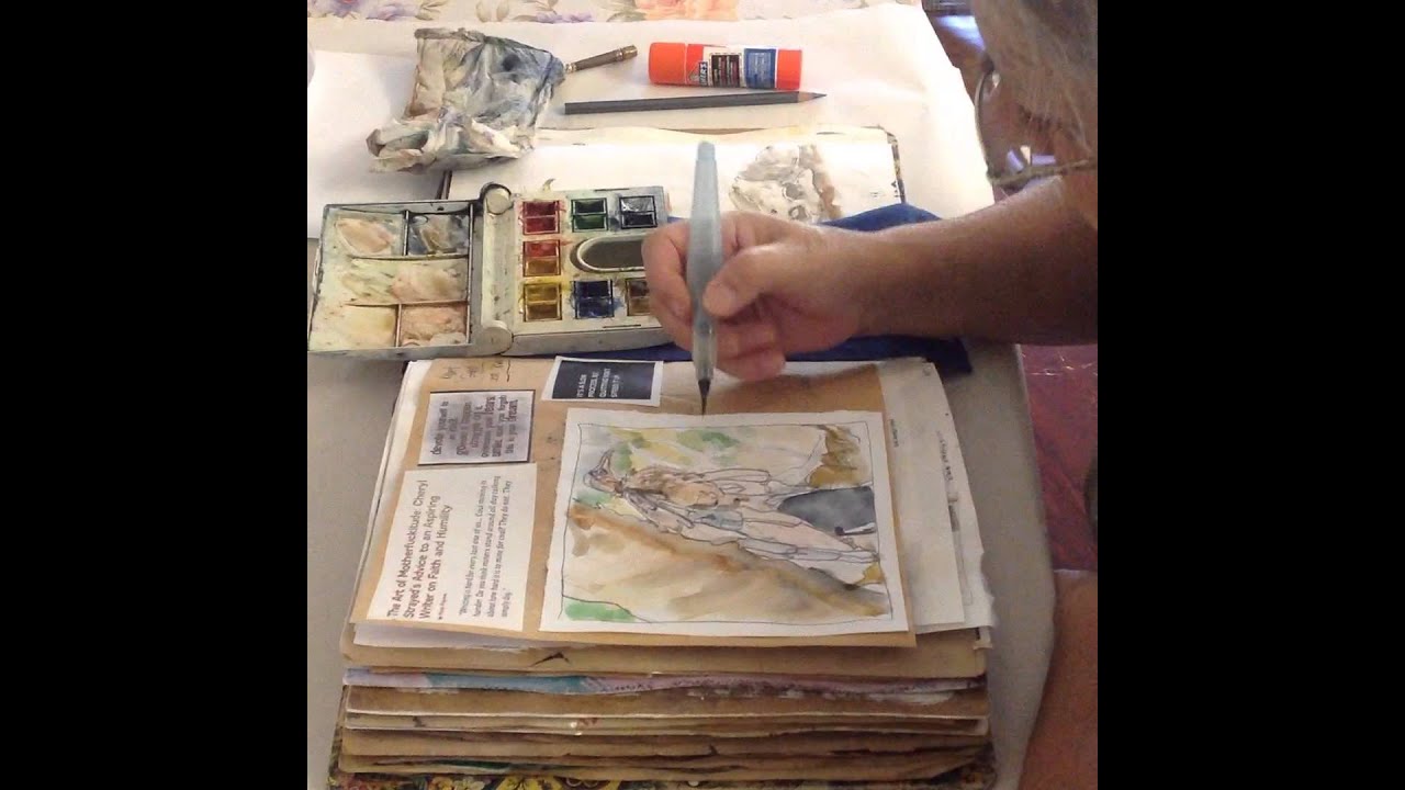 vulture stop motion watercolor sketch - YouTube