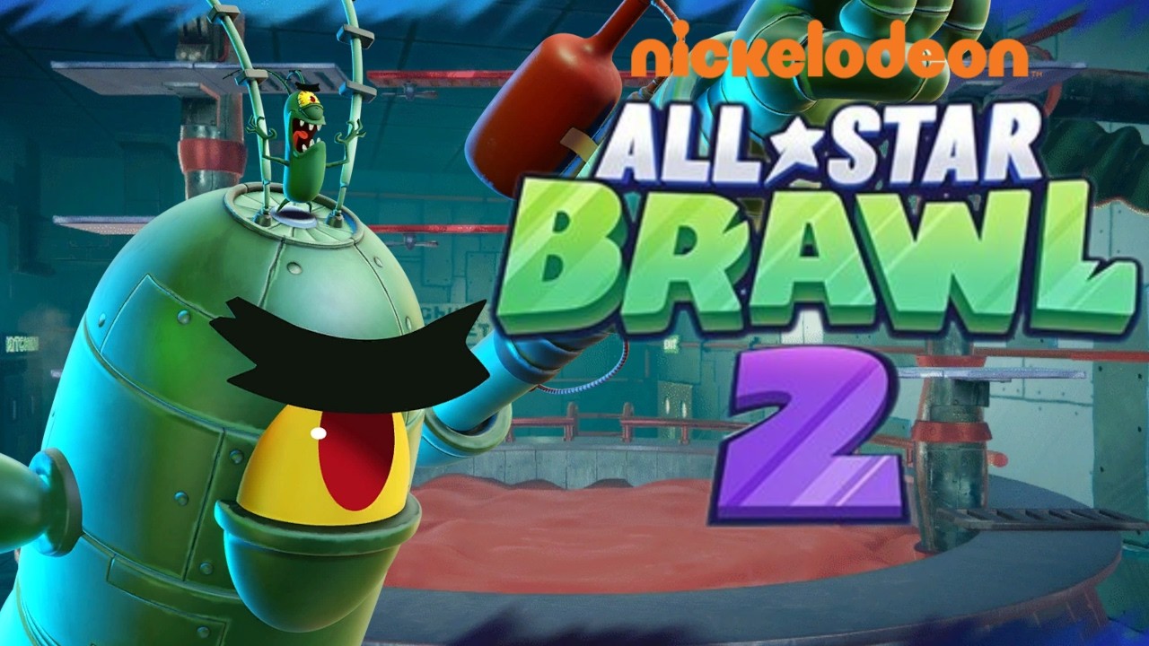 Nickelodeon All Star Brawl 2 Mecha Plankton Arcade - YouTube