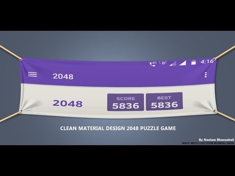 2048 game material demo - YouTube
