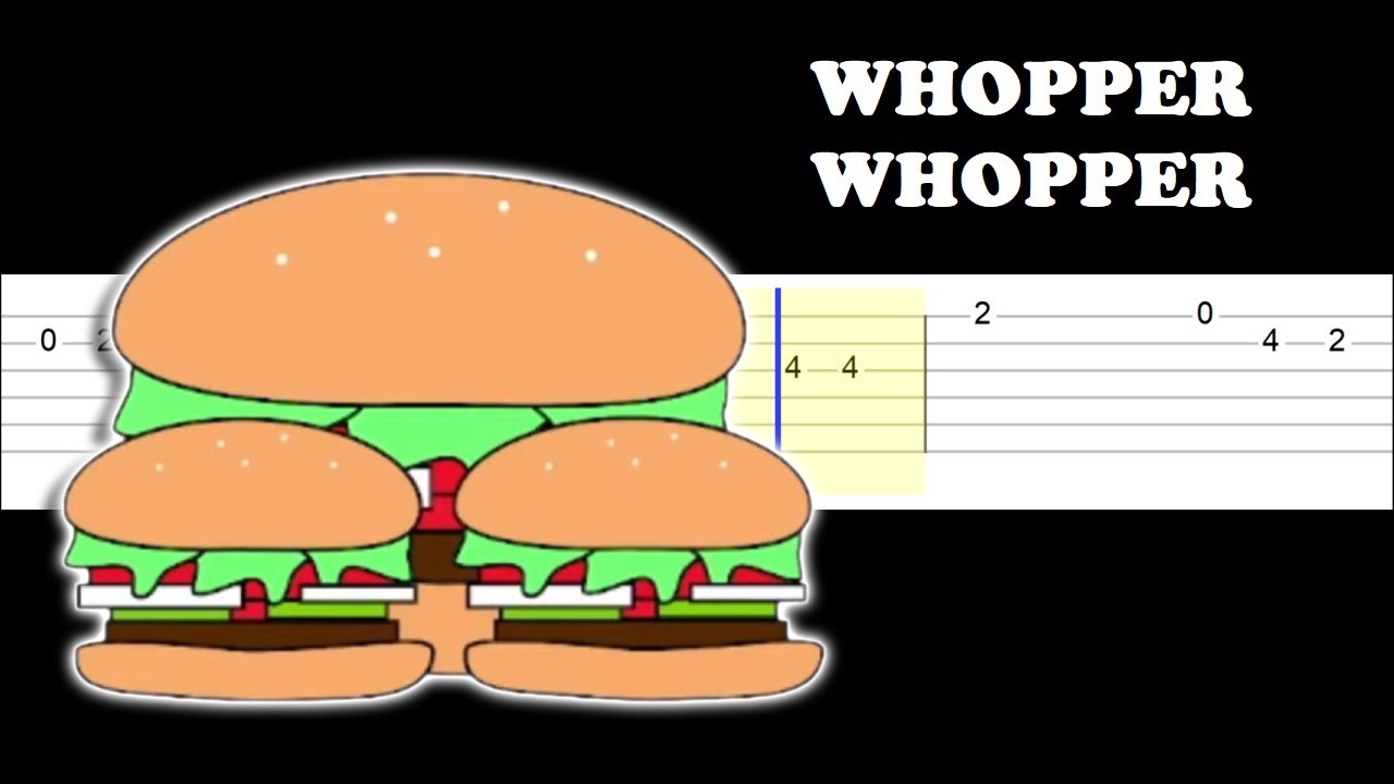 Whopper whopper whopper whopper Meme (Easy Guitar Tabs Tutorial) - YouTube
