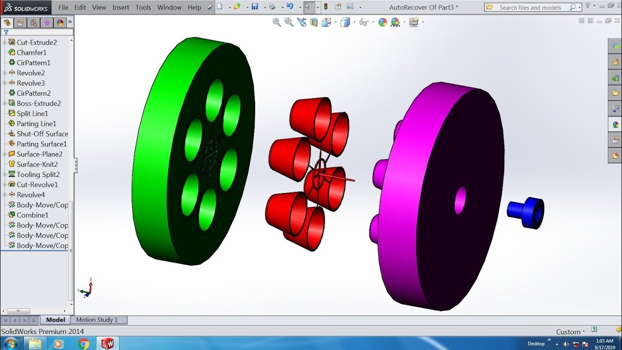 Multi cavity die design | Plastic die design | Solidworks tutorial ...