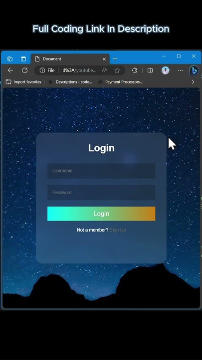 Beautiful Form Pure Css ️ Codewith Muhilan Css Coding Youtube