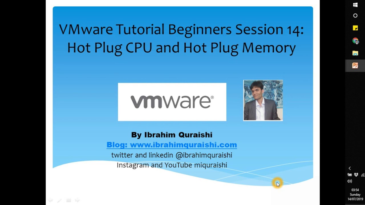 VMware Tutorial Beginners | Session 14 Hot Plug CPU and Hot Plug Memory ...