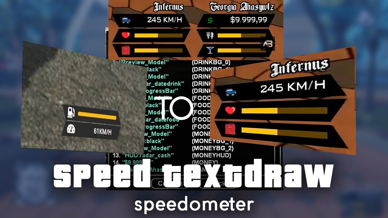 [FREE] Speed Textdraw - Speedometer + download link - YouTube