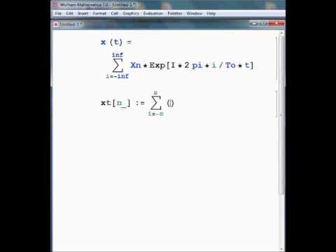 Mathematica 7 Tutorial-Plot An Exponential Fourier Series - YouTube