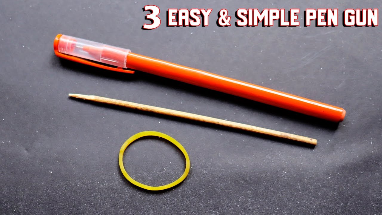 Top 3 Pen Gun | how to make a gun with pen | pen gun kaise banaye | pen ...
