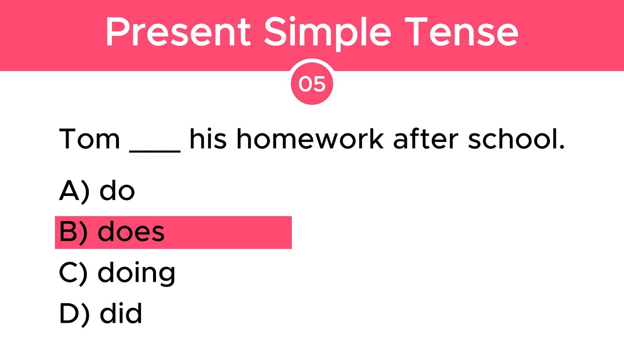 Present Simple Tense Quiz | English Grammar Test - YouTube