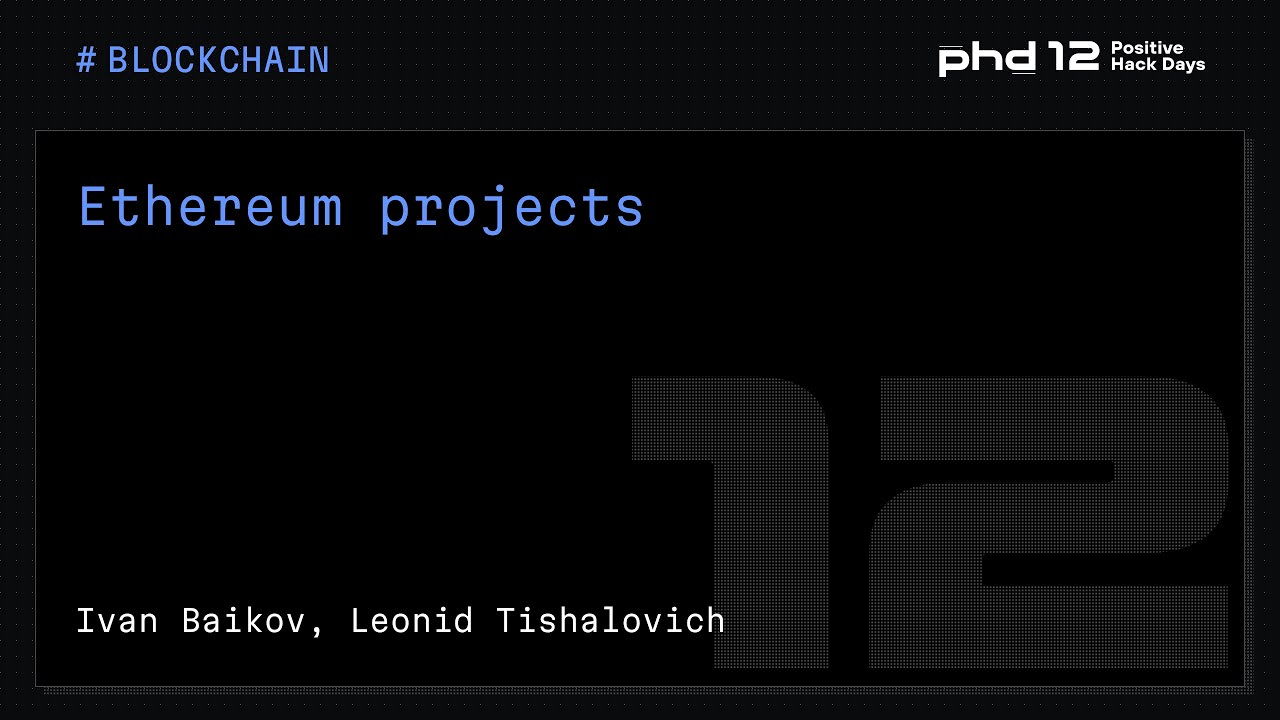 Ethereum projects - YouTube