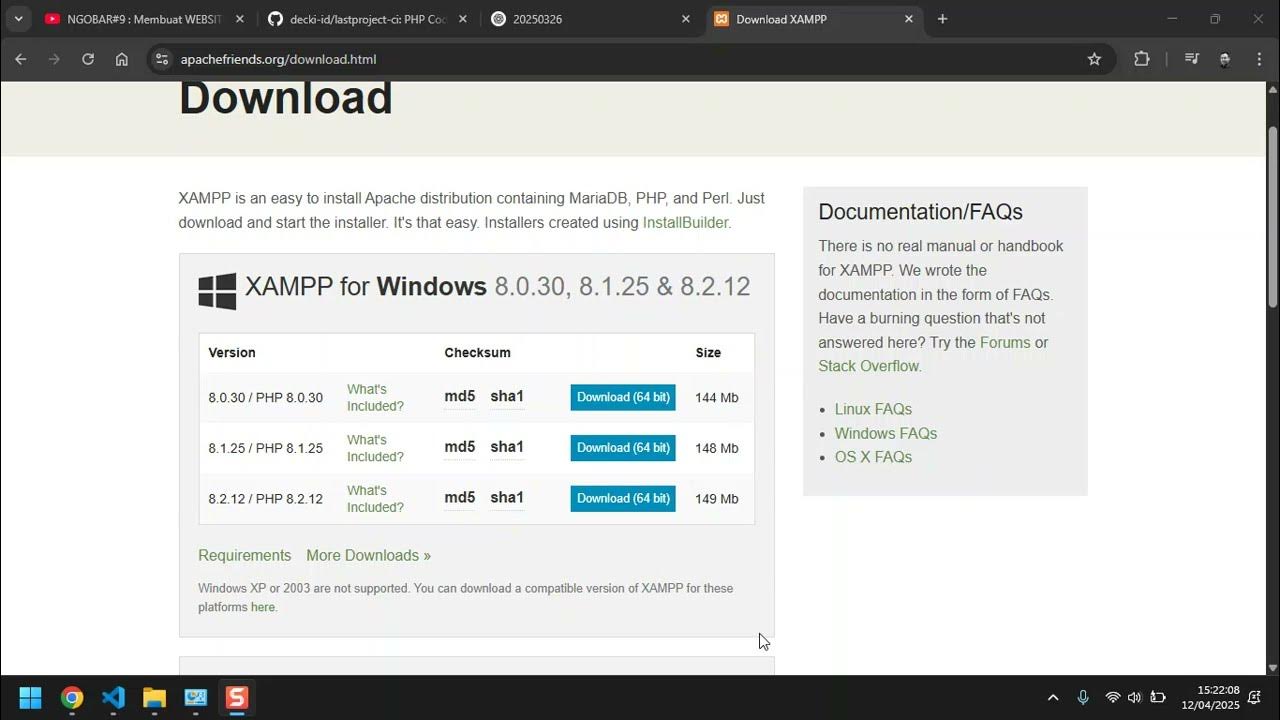 Setting up Xampp to run a CodeIgniter 3 application on the Windows 11 local environment - YouTube