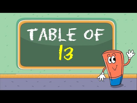 Learn Multiplication Table of Thirteen (13 x 1 = 13) , 13 Times Tables ...