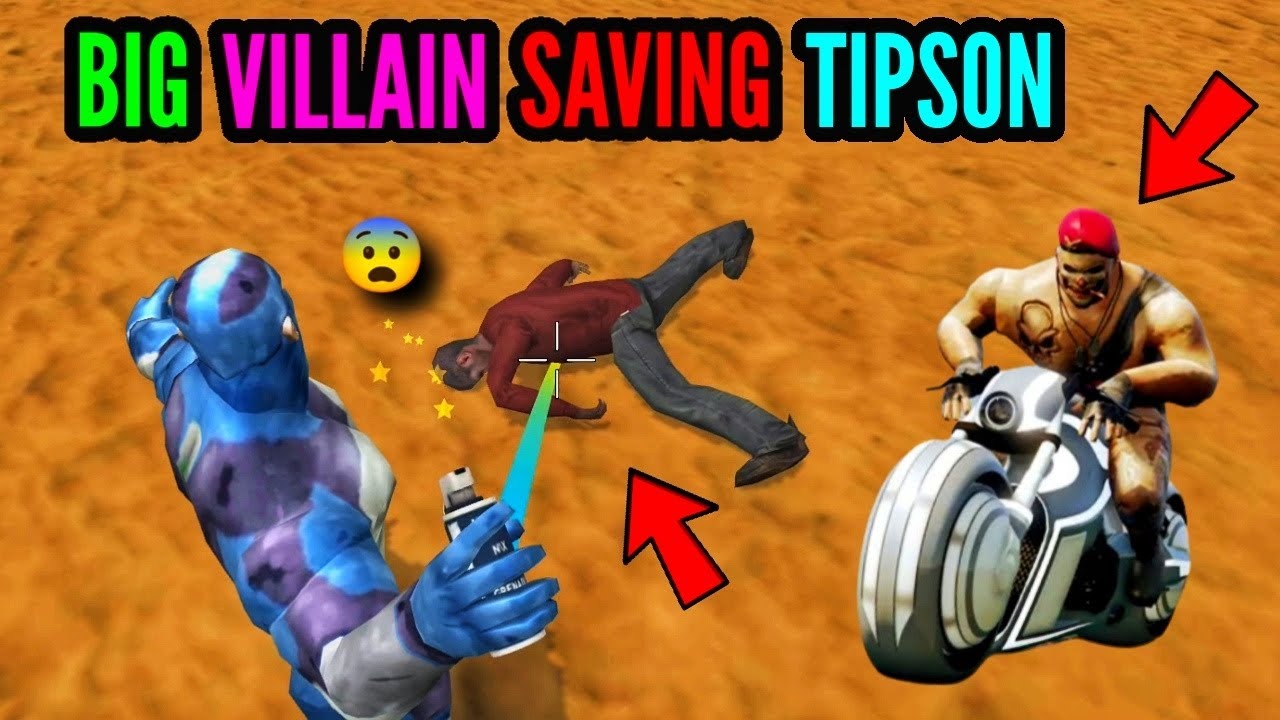 big villain saving Tipson 😨 in rope hero vice town || Pagal gamerz ...