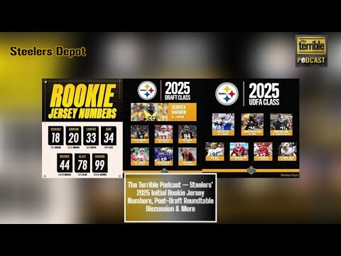 The Terrible Podcast — Steelers 2025 Initial Rookie Jersey Numbers ...