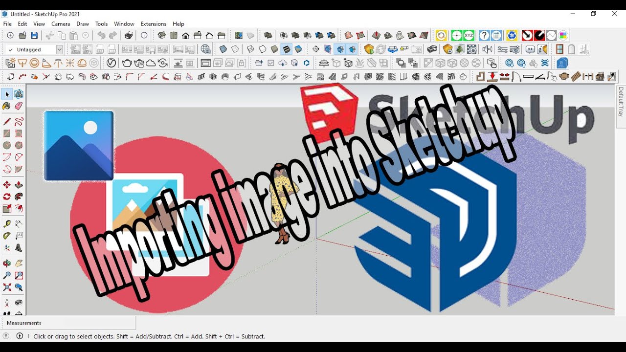 Importing image file into Sketchup, ການນຳຮູບພາບເຂົ້າໃນ Sketch Up - YouTube