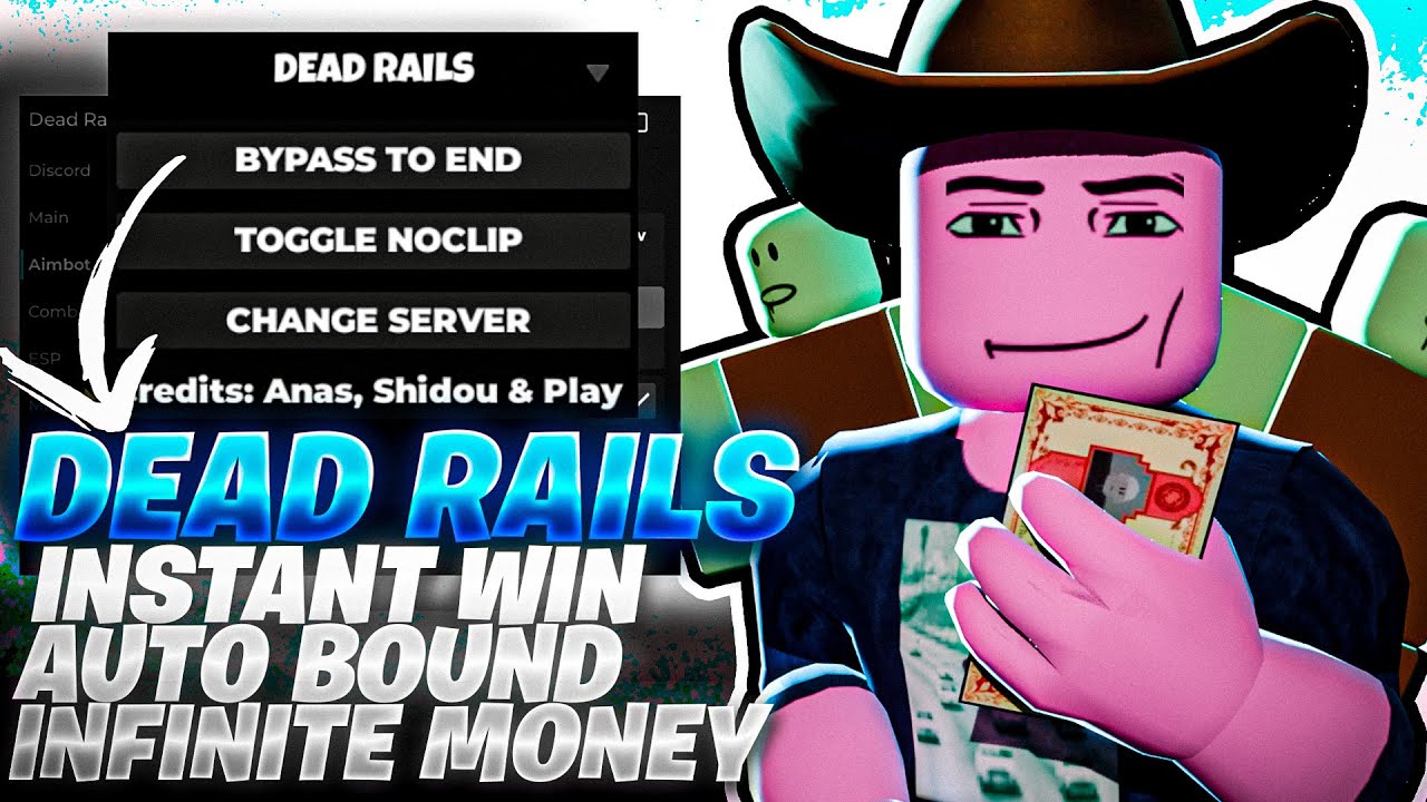 NOVO DEAD RAILS Script INFINITE MONEY, AUTO BOND, INSTANT WIN (1 CLICK ...