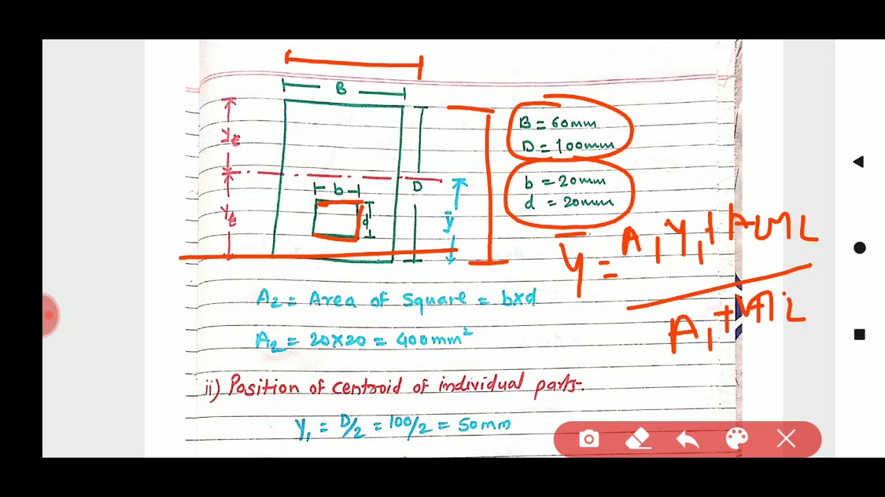 #Calculation of Bending Stress in Hollow Rectangular Beam ? | SOM | MOS ...