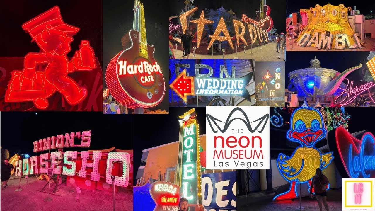 The Neon Lights of Vegas Illuminate the Night | 4K Tour of the Neon ...