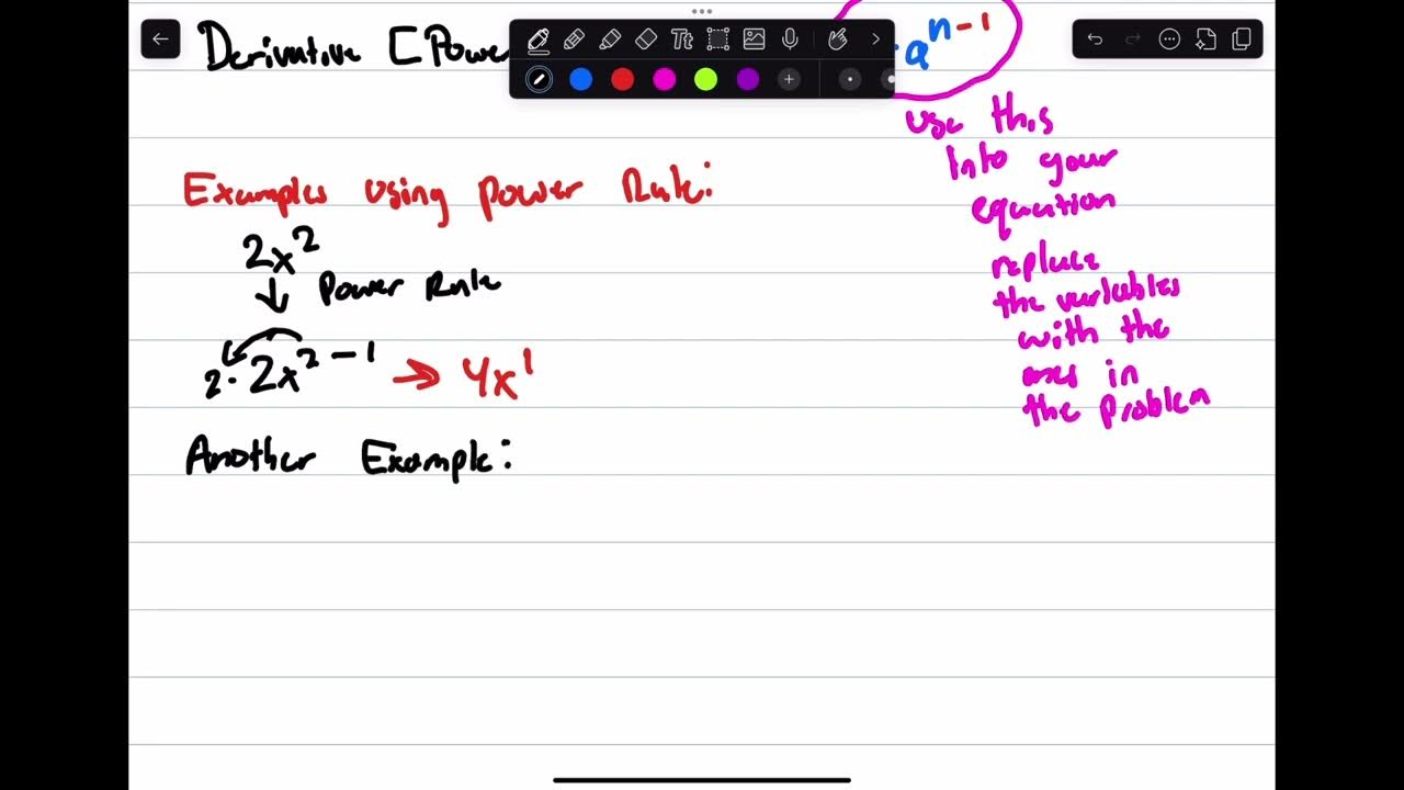 Calculus 1: Derivatives using power rule, examples and explanation! - YouTube