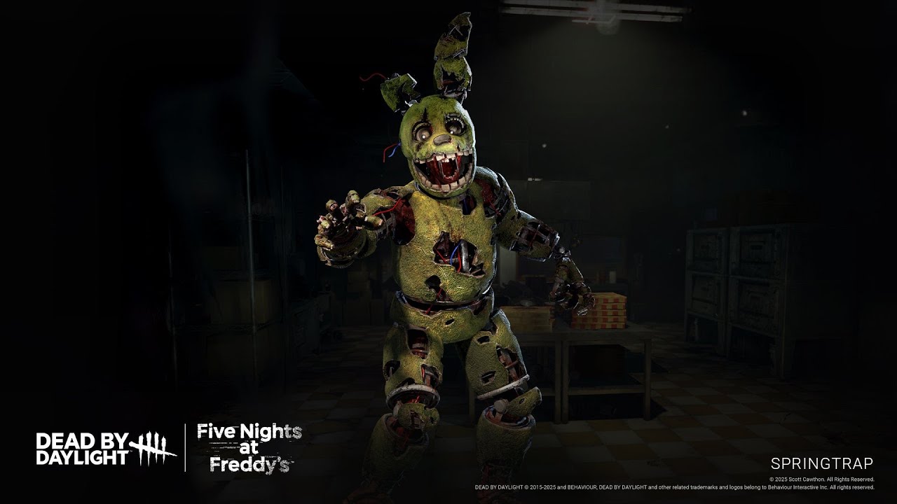 P100 Springtrap gameplay and builds | Dead by daylight no commentary ...