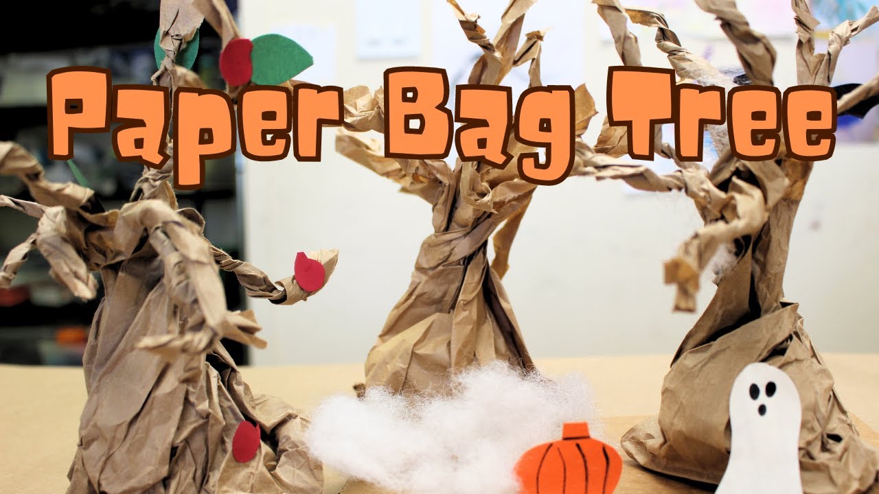 Make a Fall Tree w/ a Paper Bag - EASY Beginner Friendly Fall Craft! 🍁 ...