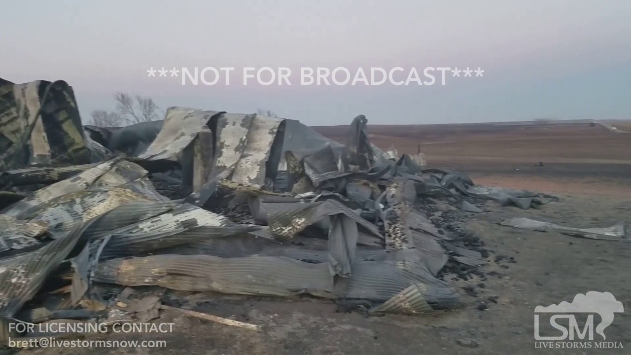 Starbuck Fire and Aftermath 03-08-2017 - Ashland, KS - YouTube