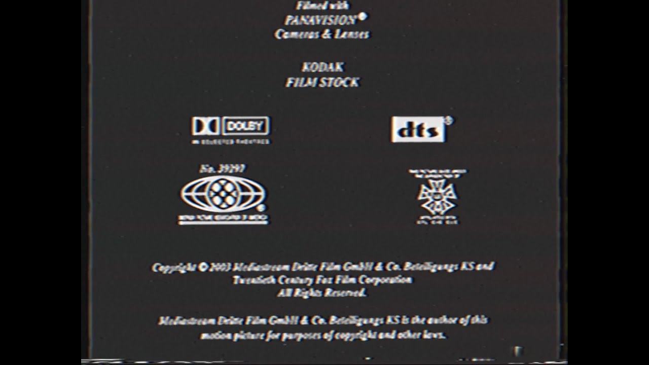 20th Century Fox/20th Century Studios (2003) - End Credits [VHS] - YouTube