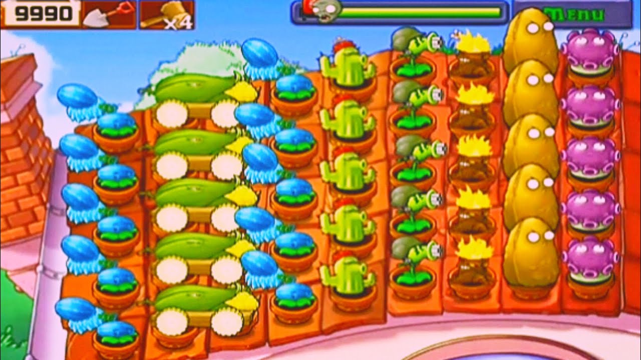 PvZ Hack Mod Menu | Survival Roof | Plants vs. all Zombies Gameplay ...