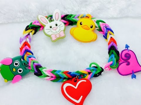 RAINBOW LOOM: Pulseira De Elástico-GOMITAS-LOOM BANDS TUTORIAL