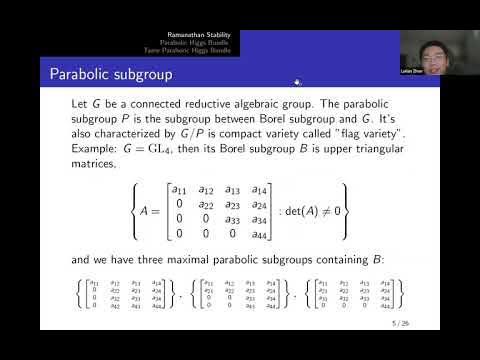 Lutian Zhao: Stability of Parahoric Higg Bundle - YouTube