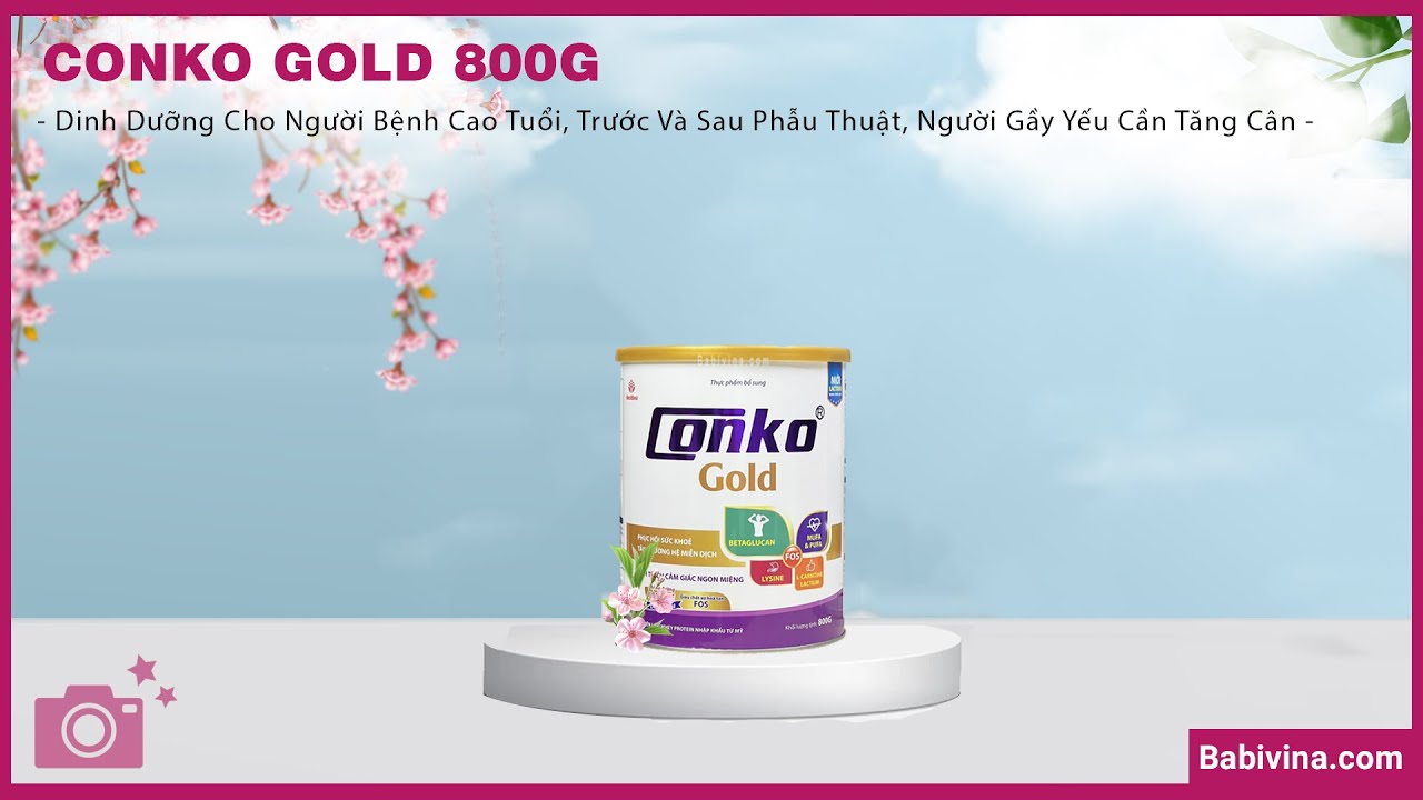 [TBSP] Conko Gold 800g | Dinh Dưỡng Cho Người Bệnh Cần Tăng Cân ...