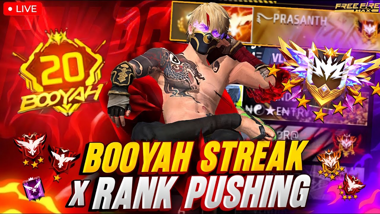 20 BOOYAH STREAK CHALLENGE😱 🔥 FFK PRASANTH ON LIVE🔥 #ffkprasanth #fftamil - YouTube