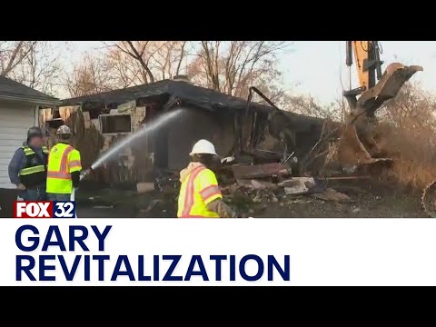 Gary homes demolished to make way for redevelopment - YouTube