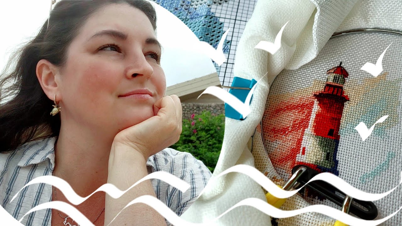 ЛЕТНЯЯ ВЫШИВАЛЬНАЯ НЕДЕЛЯ 🌺🌅день на маяке и с Филей в гамаке - YouTube