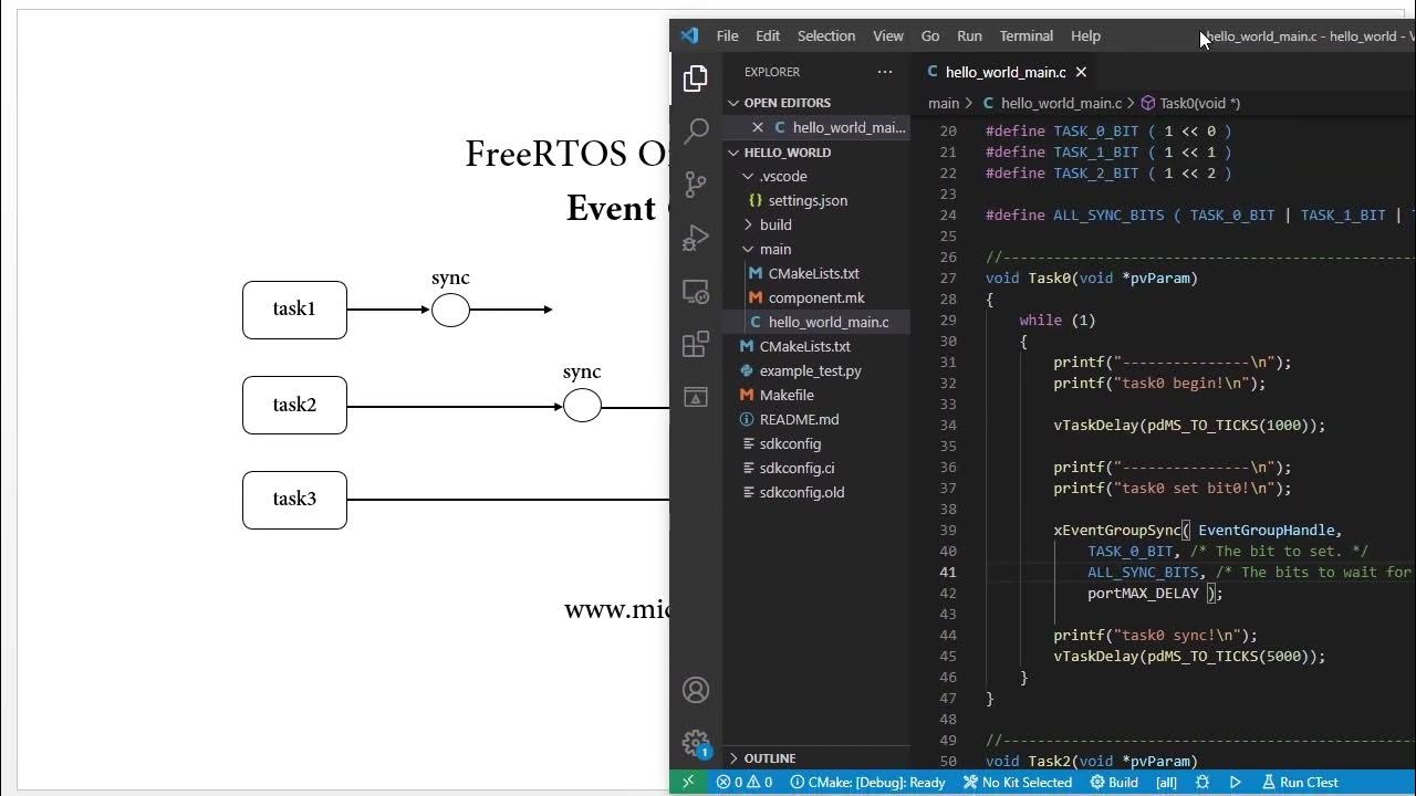 Freertos On Esp32 Lesson 27 Event Group Sync Youtube