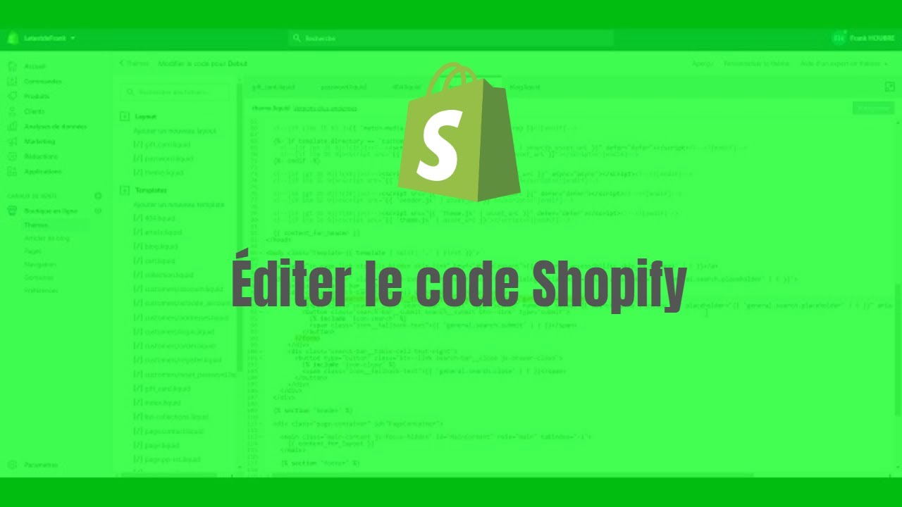 Comment éditer le code sur Shopify - YouTube