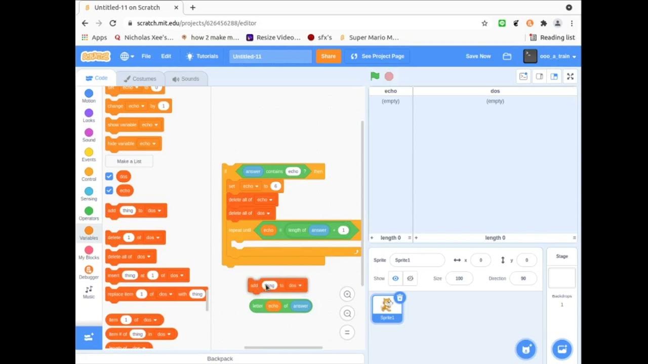 how to make the echo command from dos in scratch - YouTube