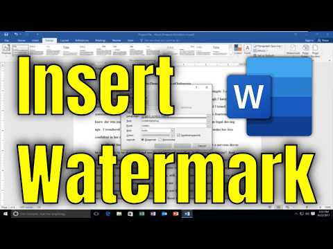 How to Insert a Watermark in Microsoft Word
