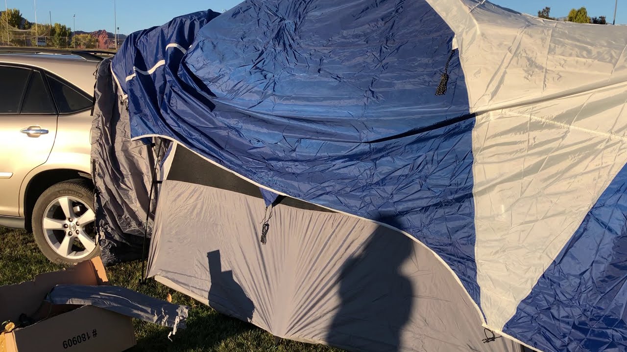 Lexus RX 350 Campervan final walk around after setting up Ozark Trail ...