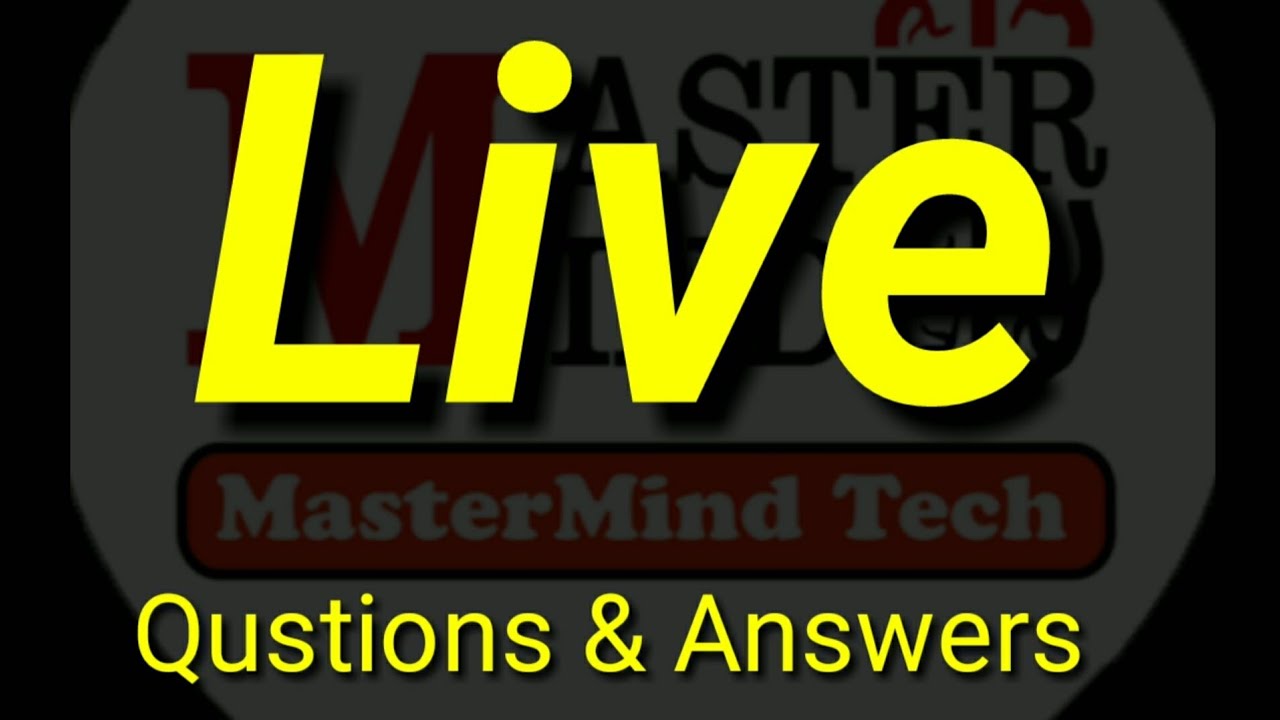 MasterMind Tech Live Stream Q & A - 1 - YouTube
