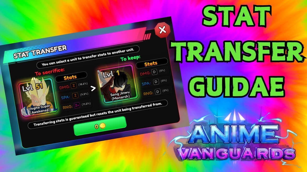 ANIME VANGUARDS STAT TRANSFER GUIDE! - YouTube