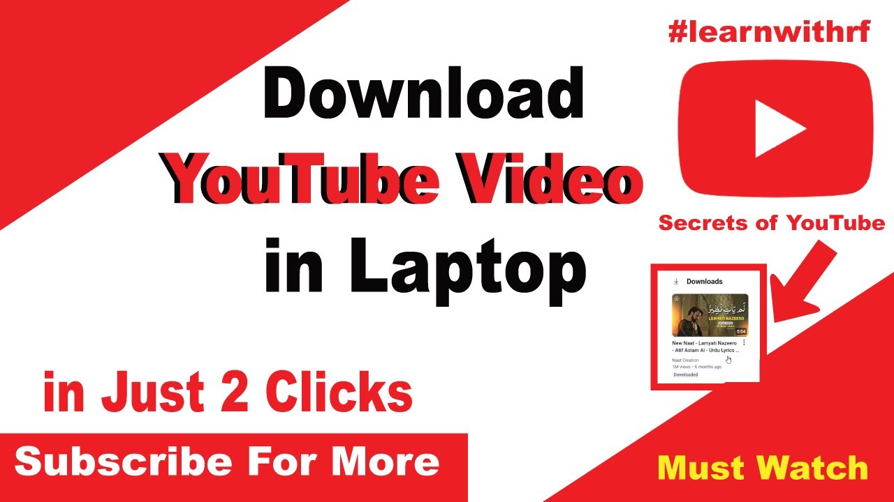 How to Download YouTube Video in Laptop | In Just 30 Sec | Easy ...