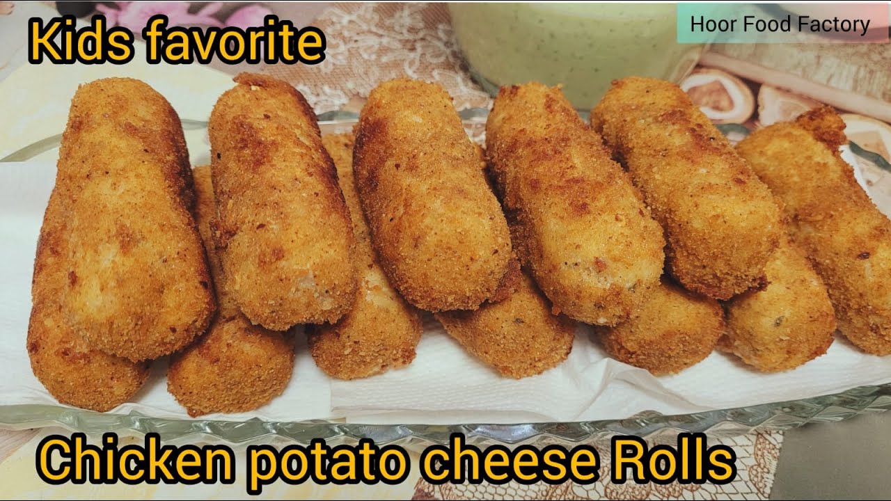 Potato Chicken Cheese Rolls / Cutlets / Chicken Croquettes, Crispy Aloo ...