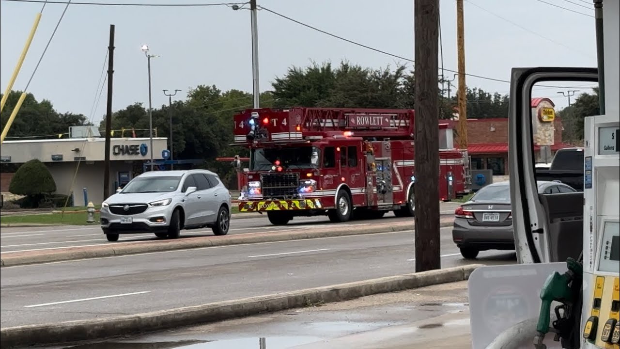 Rowlett Fire Major Accident Response (Heavy Airhorn - Watch Until End ...