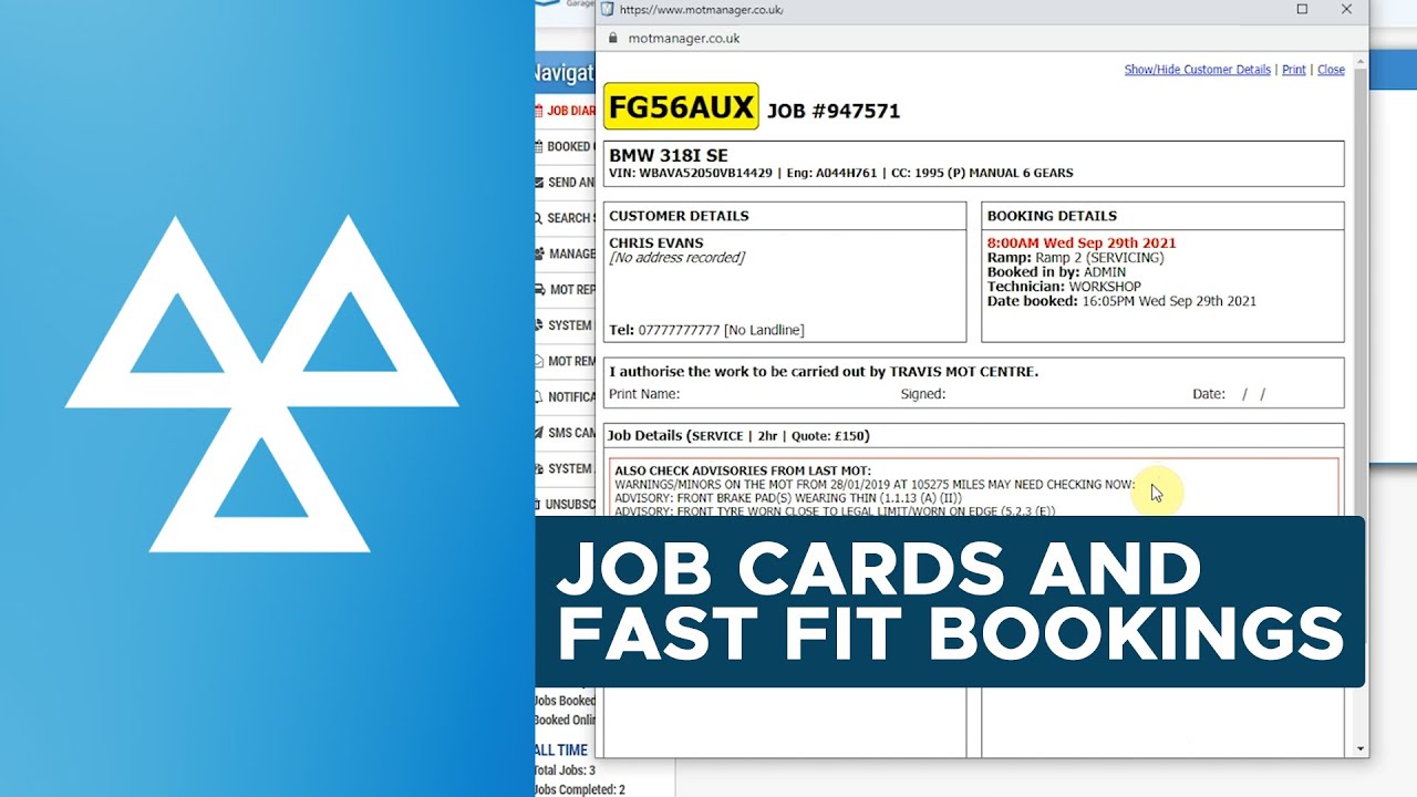 MOT Manager | Ep. 11 How Our Job Cards Can Generate Fast Fit Bookings ...